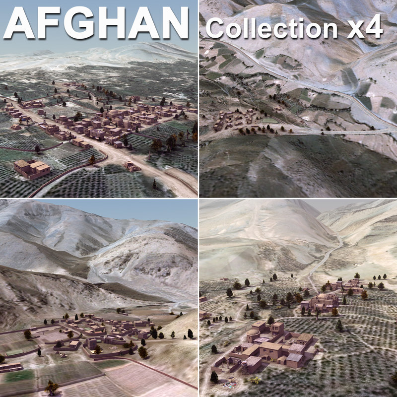 afghan urban towns villages 3d max