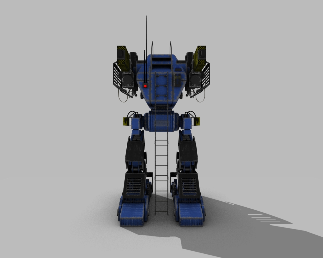 futuristic mech 3d model