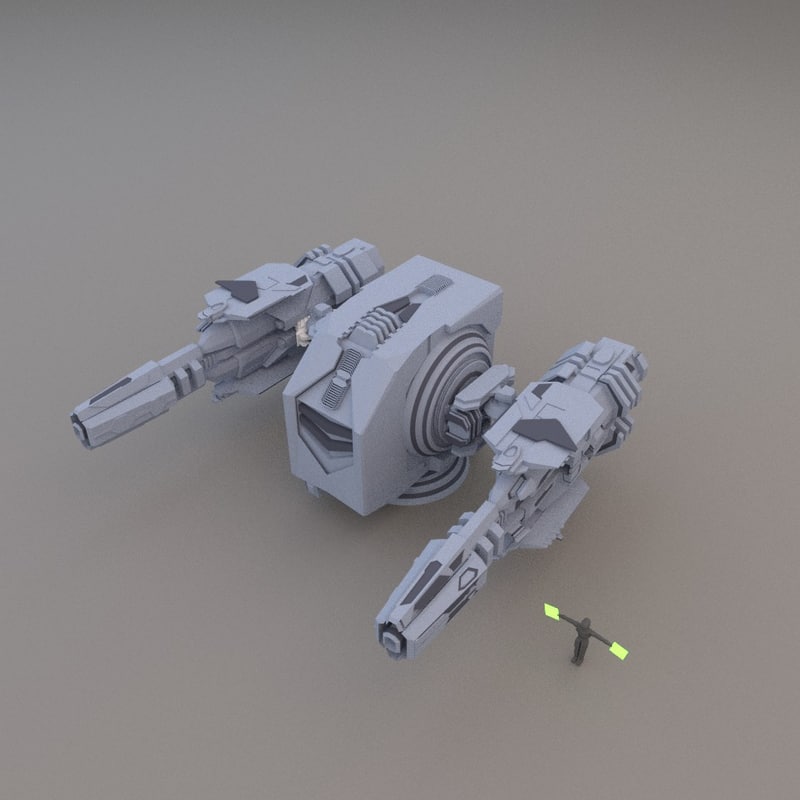 3d energy pulse cannon model
