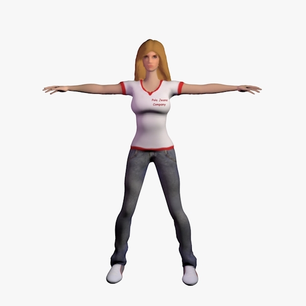 3d model of female character