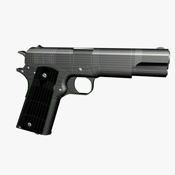 colt 1911 pistol 3d model