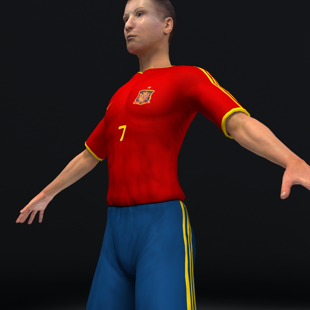 soccer player 3d model