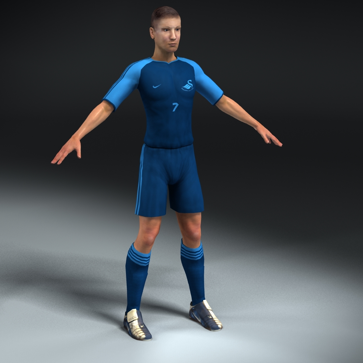 soccer player 3d model