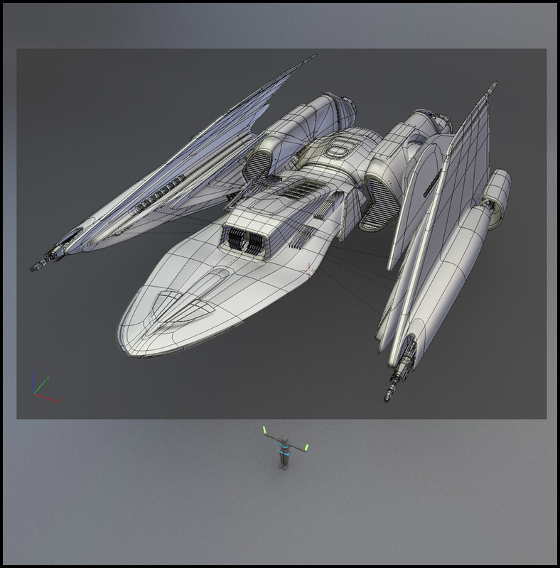 space spaceship 3d model