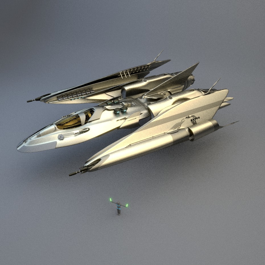 space spaceship 3d model
