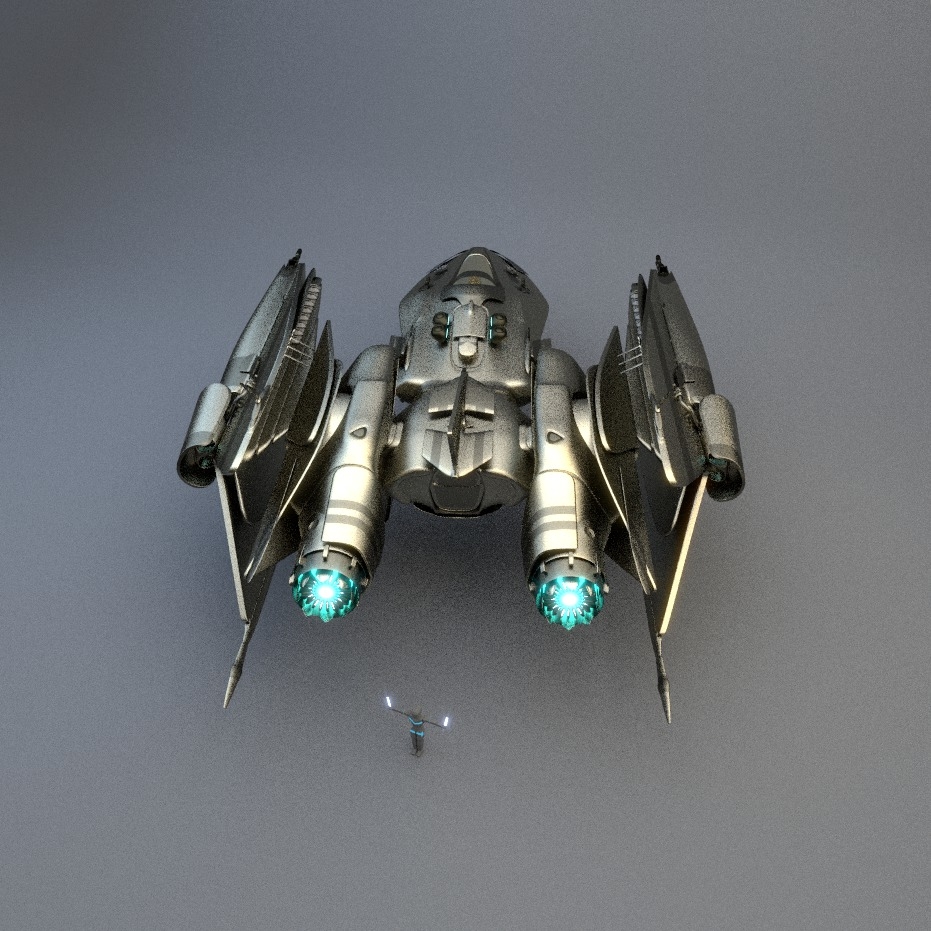 space spaceship 3d model