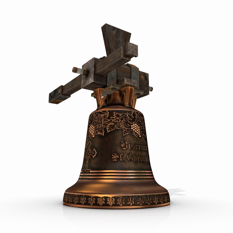 medieval church bell 3d obj