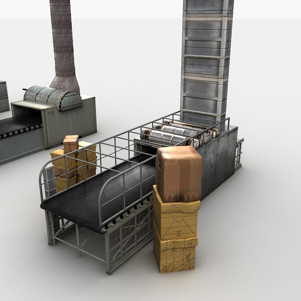 3d model machine factory