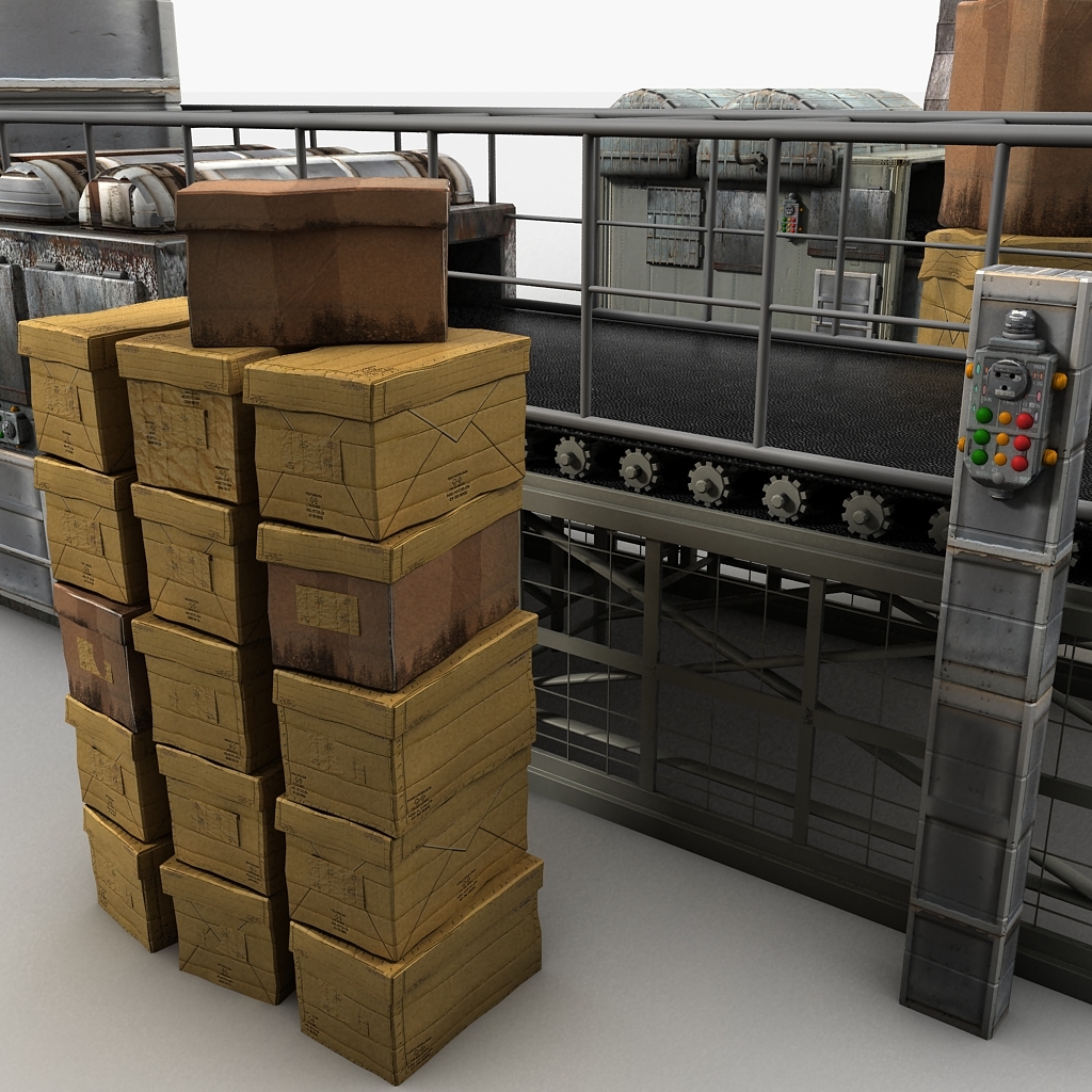 3d model machine factory