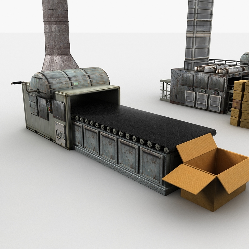 3d model machine factory