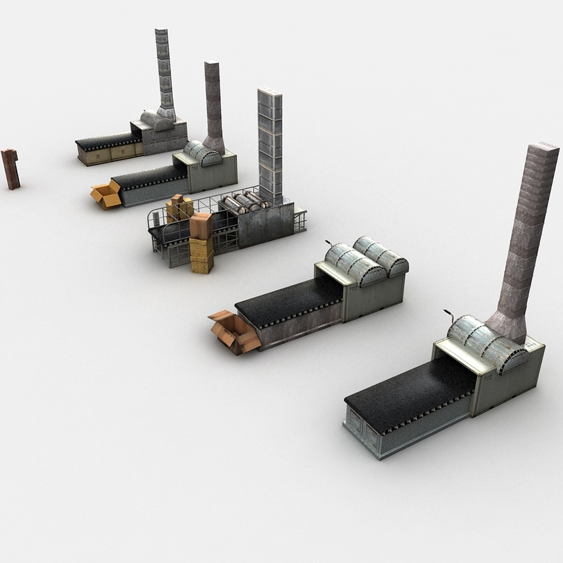 3d model machine factory