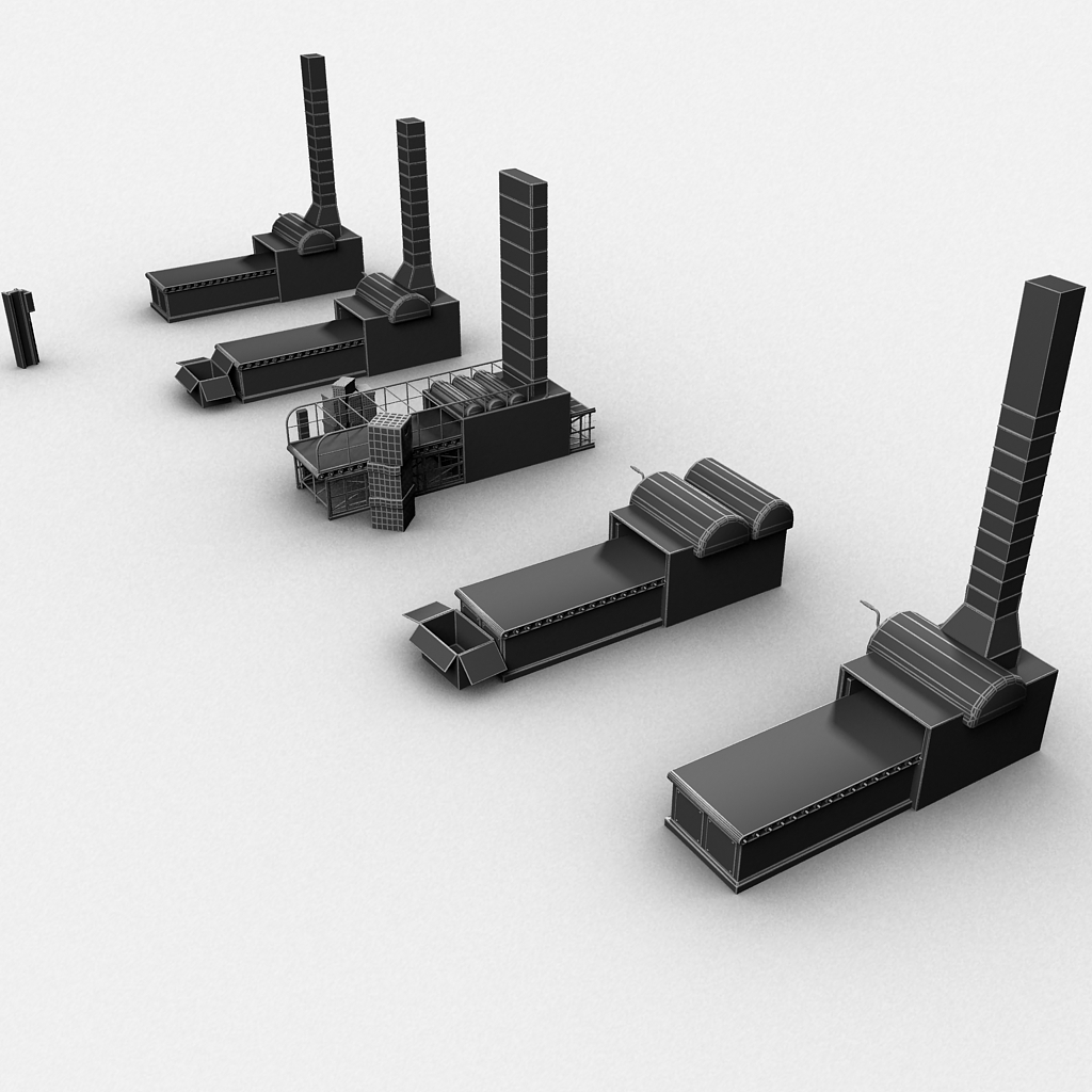 3d model machine factory