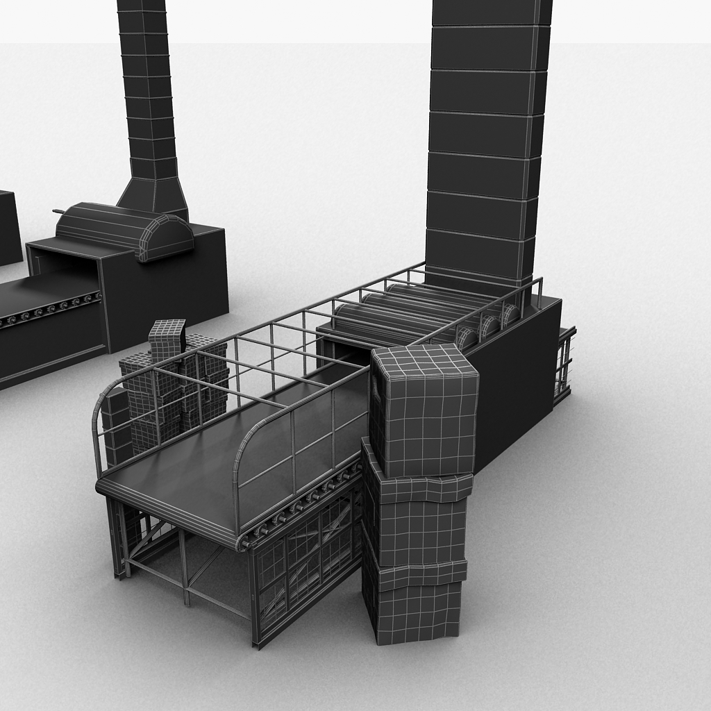 3d model machine factory