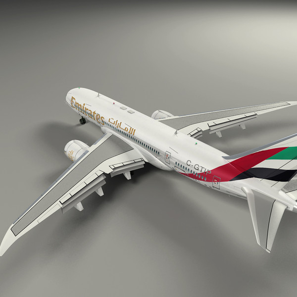 3d model fly emirates airliner