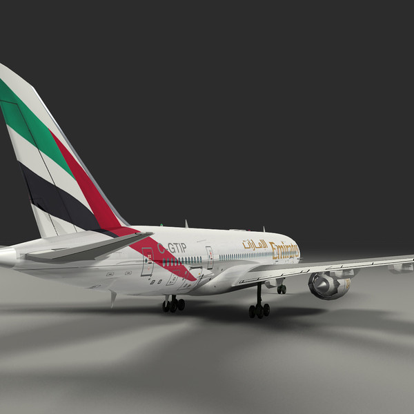 3d model fly emirates airliner
