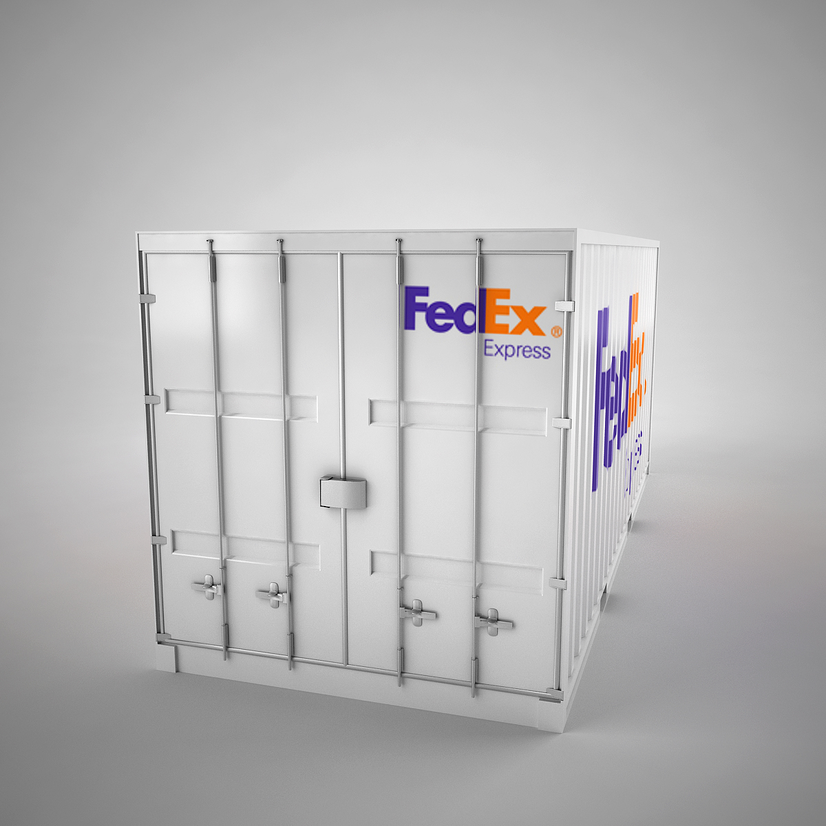 3ds max fedex cargo trade container