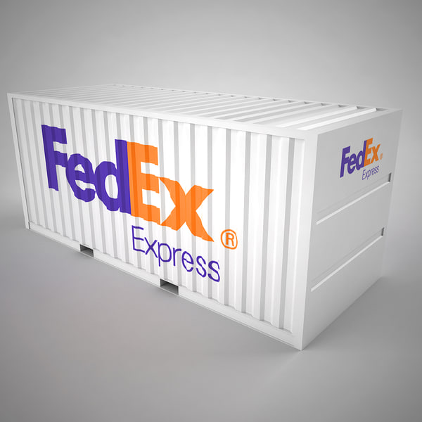 3ds max fedex cargo trade container