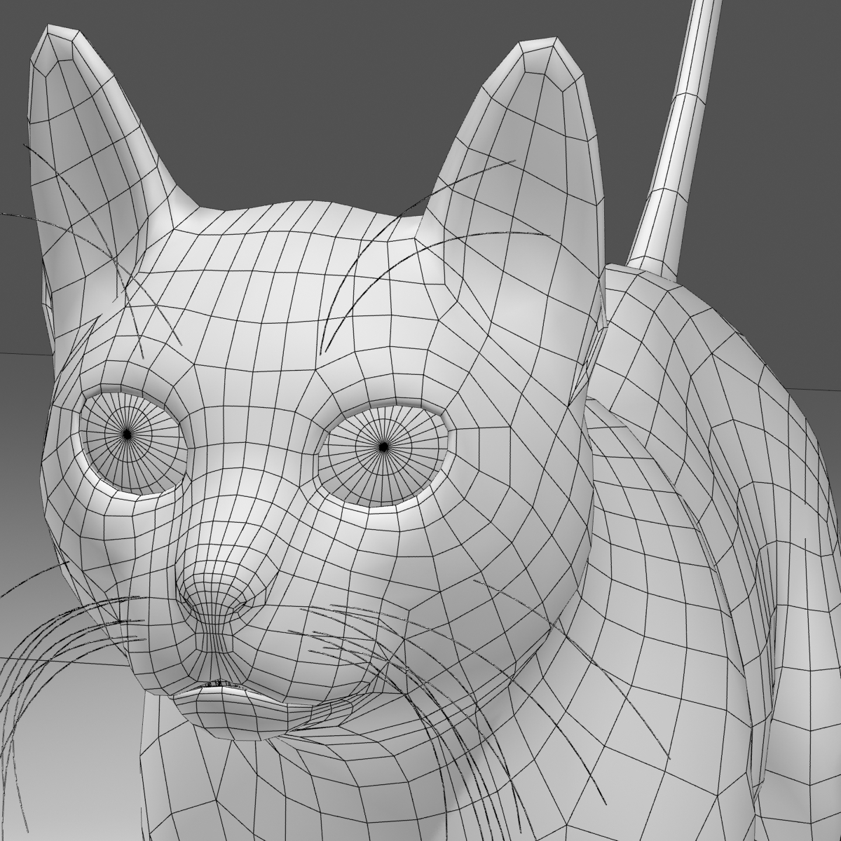 3d model cat fur