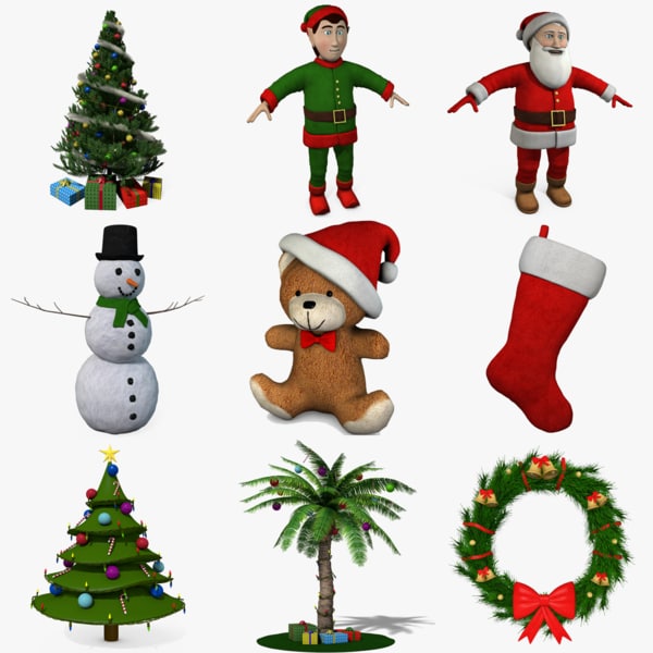 character christmas elf 3d model