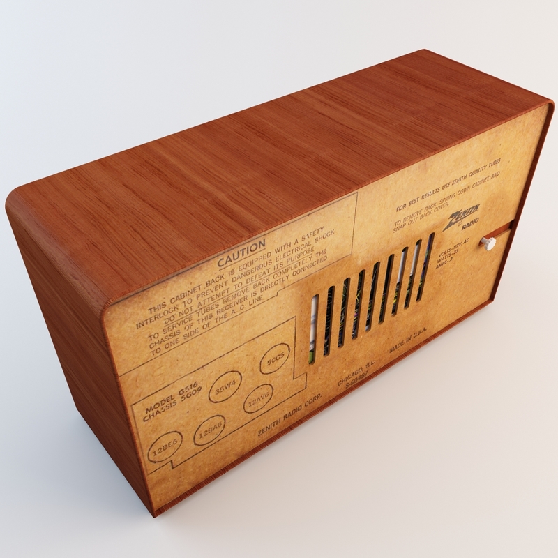 retro radio 3d model