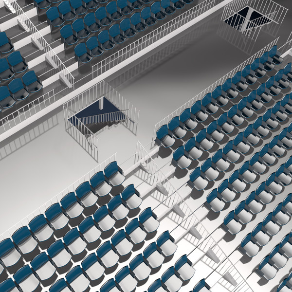 grandstand seating set c4d