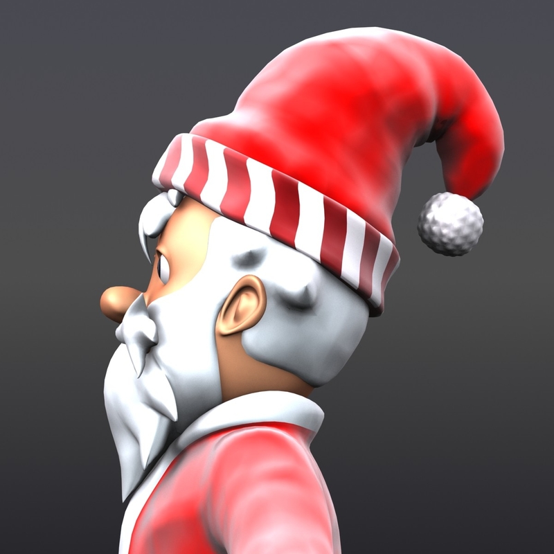 3ds max skinny santa