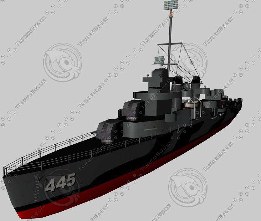 DD-445-弗莱彻3D模型 - TurboSquid 507217