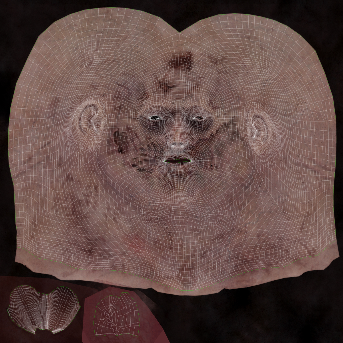 3d model of zombie head