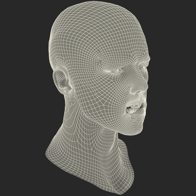 3d model of zombie head