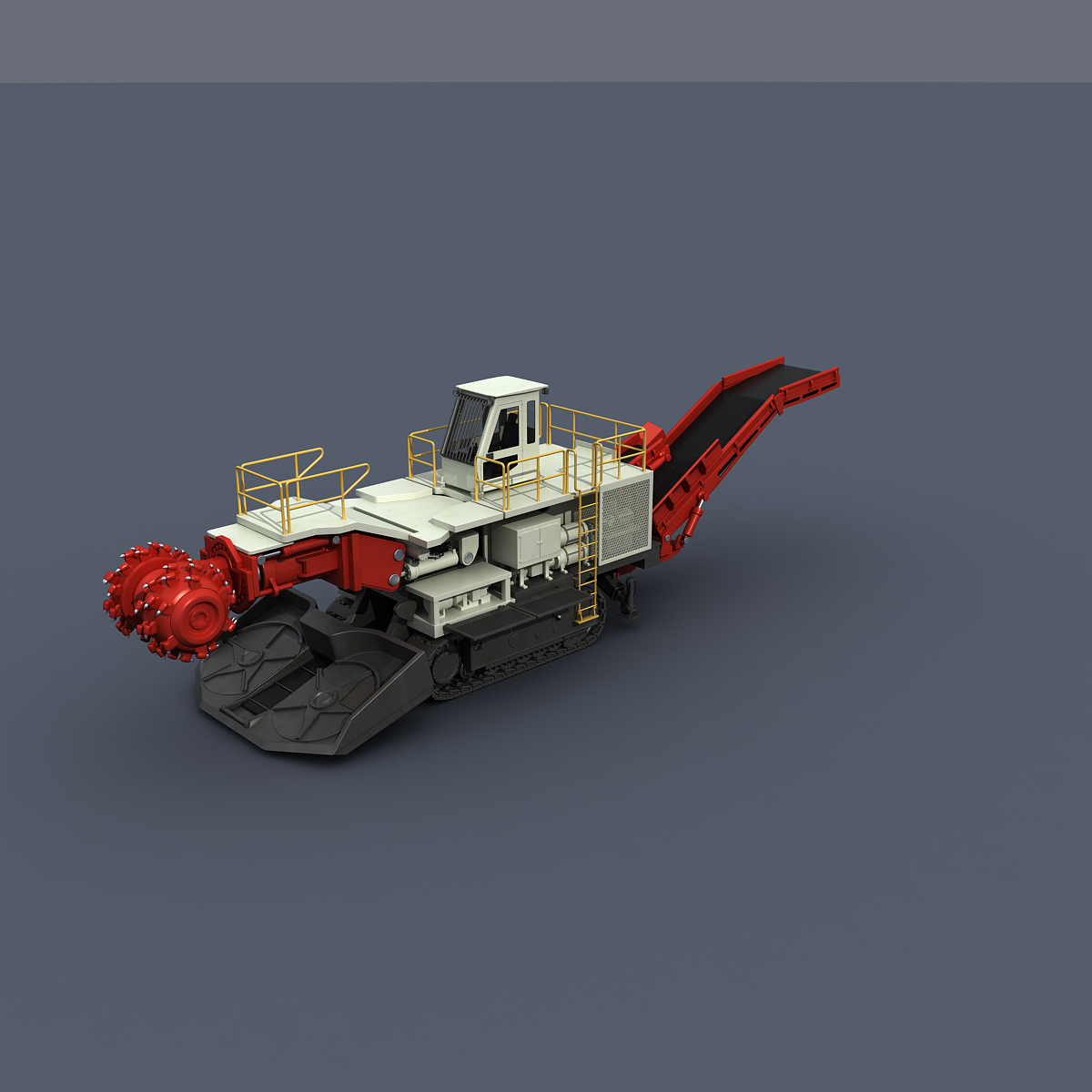 mining machines roadheader 3d model