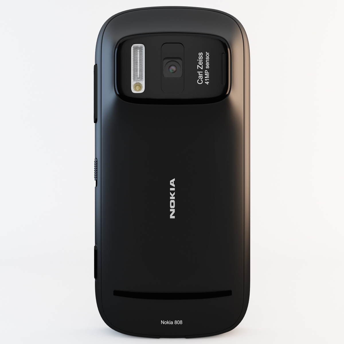 3d model of black nokia 808 pureview