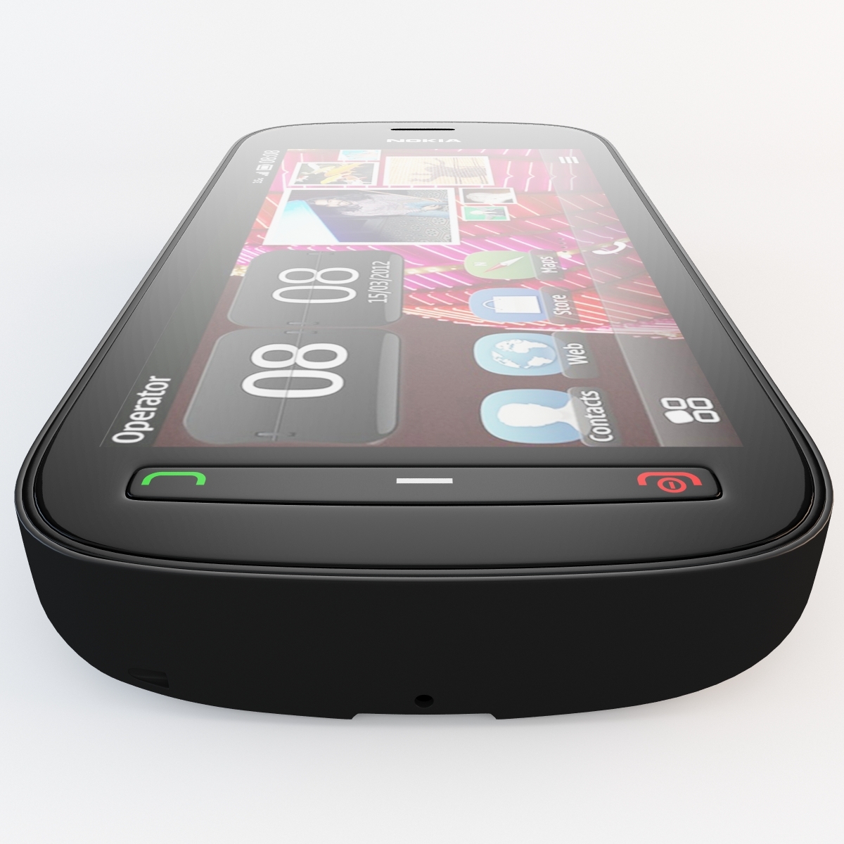 3d model of black nokia 808 pureview