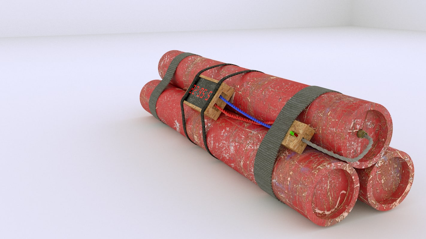 3d model of tnt bomb