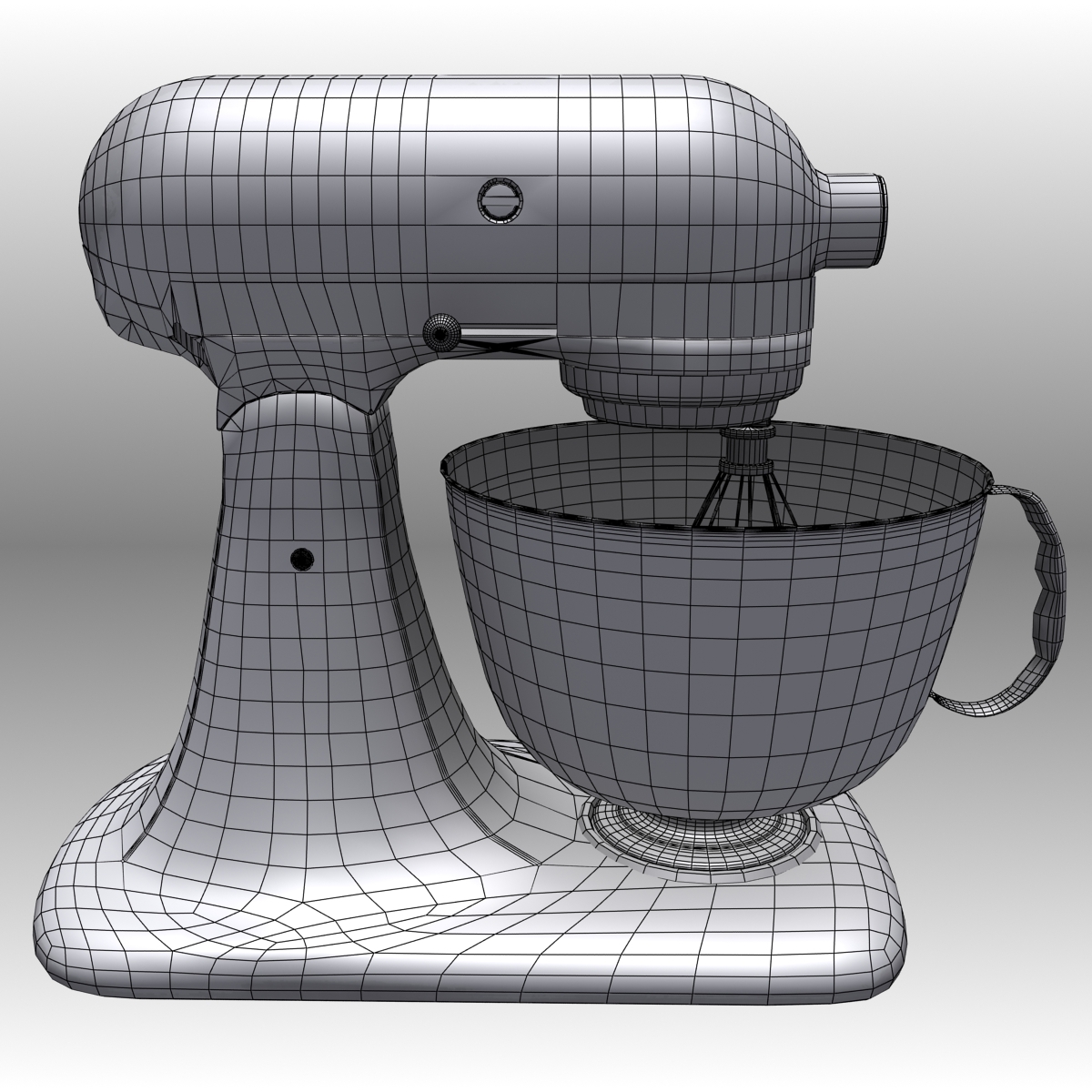 stand mixer kitchen aid 3d model