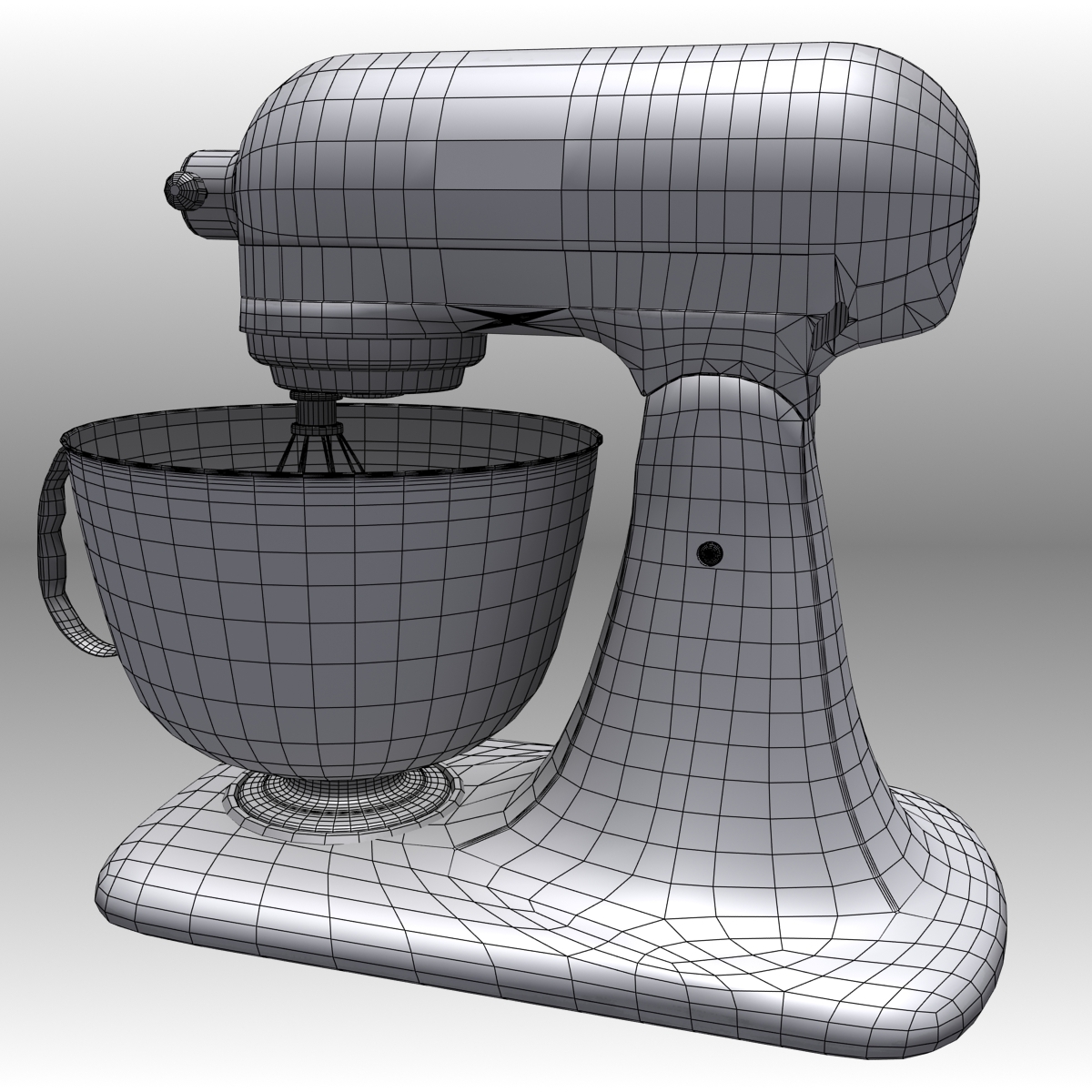 stand mixer kitchen aid 3d model