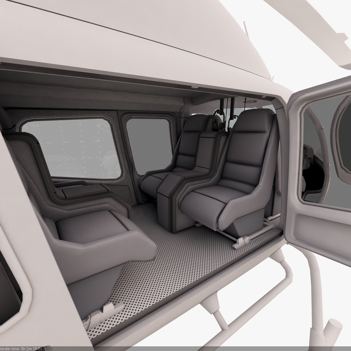 bell 429 helicopter interior 3d 3ds