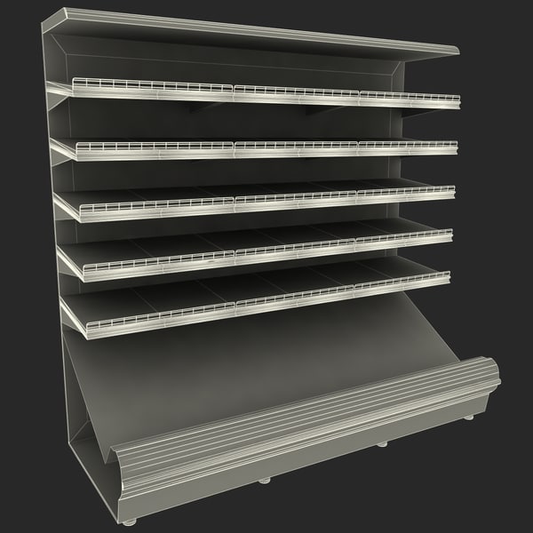 3d model supermarket shelf
