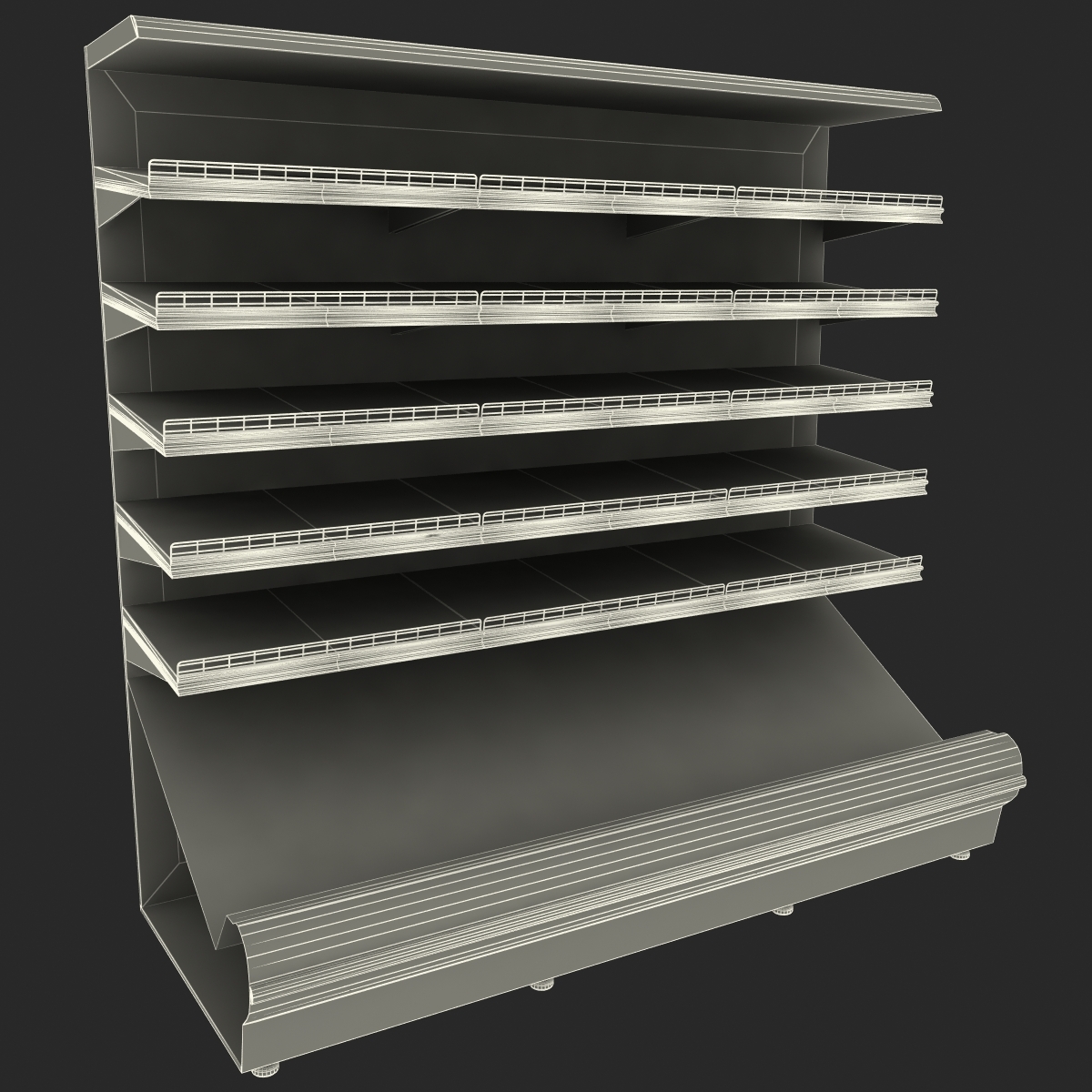 3d model supermarket shelf
