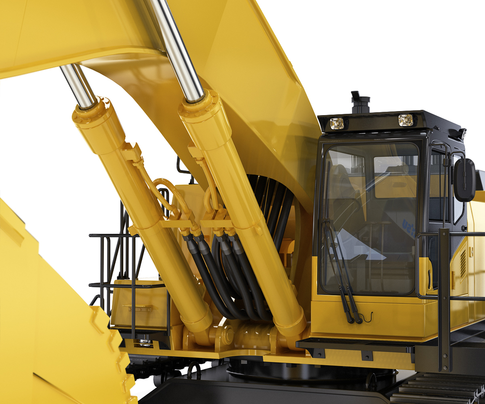 3ds max hydraulic excavator komatsu pc1250