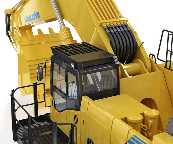 3ds max hydraulic excavator komatsu pc1250