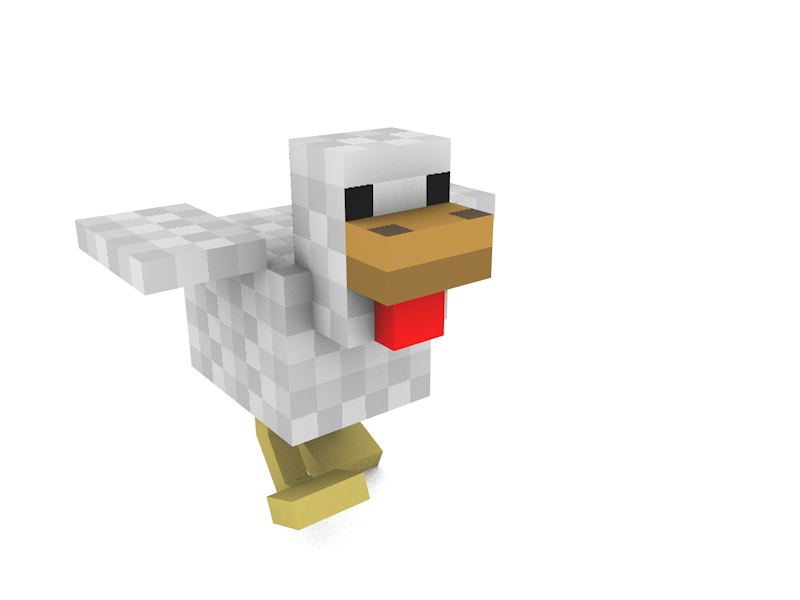 modelo 3d Plataforma de pollo Minecraft - TurboSquid 749623