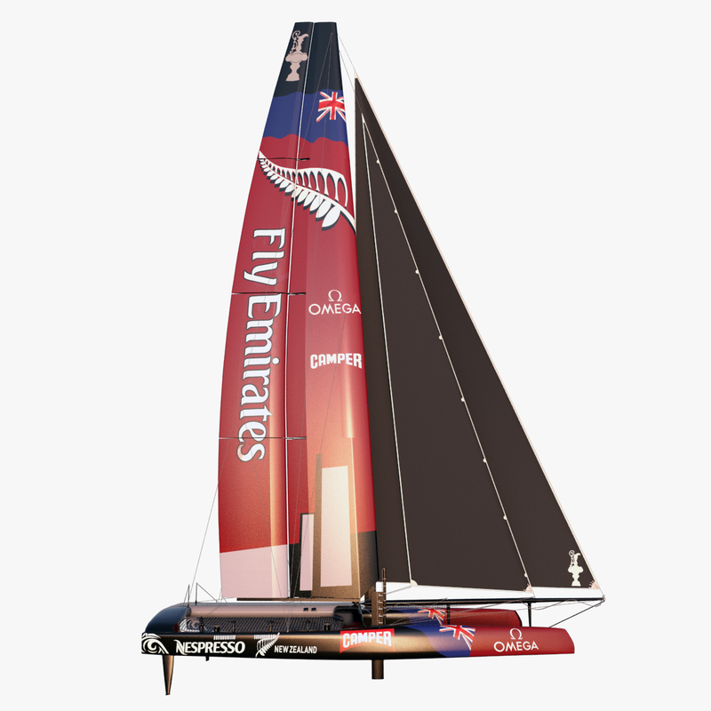 3d model america s cup boats