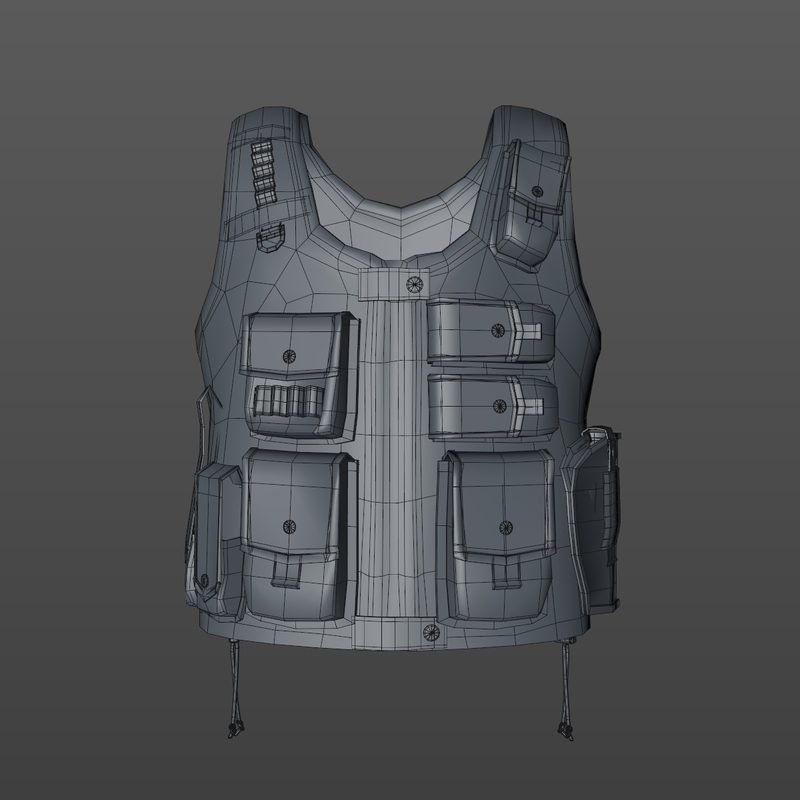 military vest 3d model