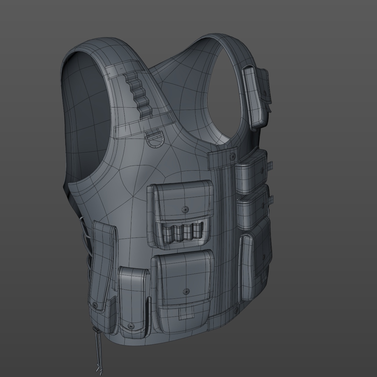 military vest 3d model