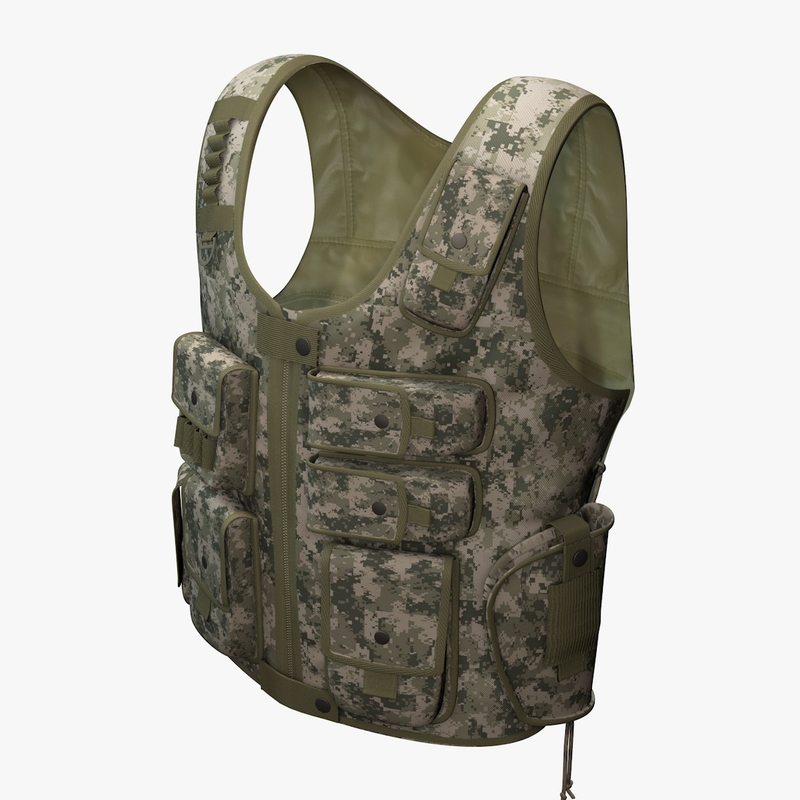 military vest 3d model
