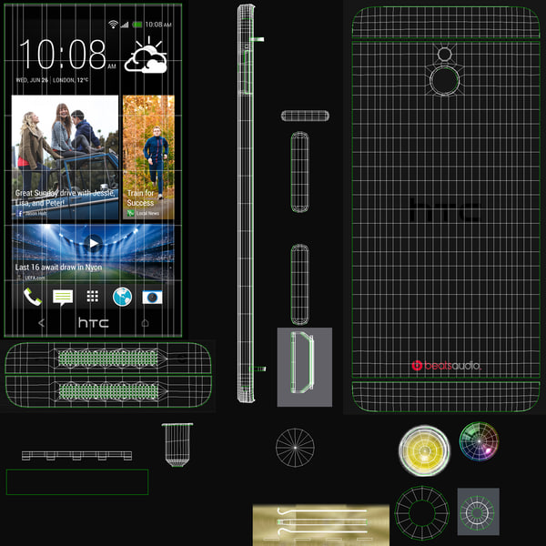 3d model htc mini smartphone