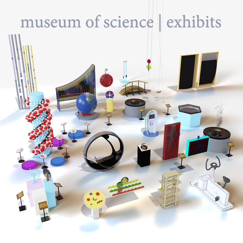 3d model of museum science exhibits