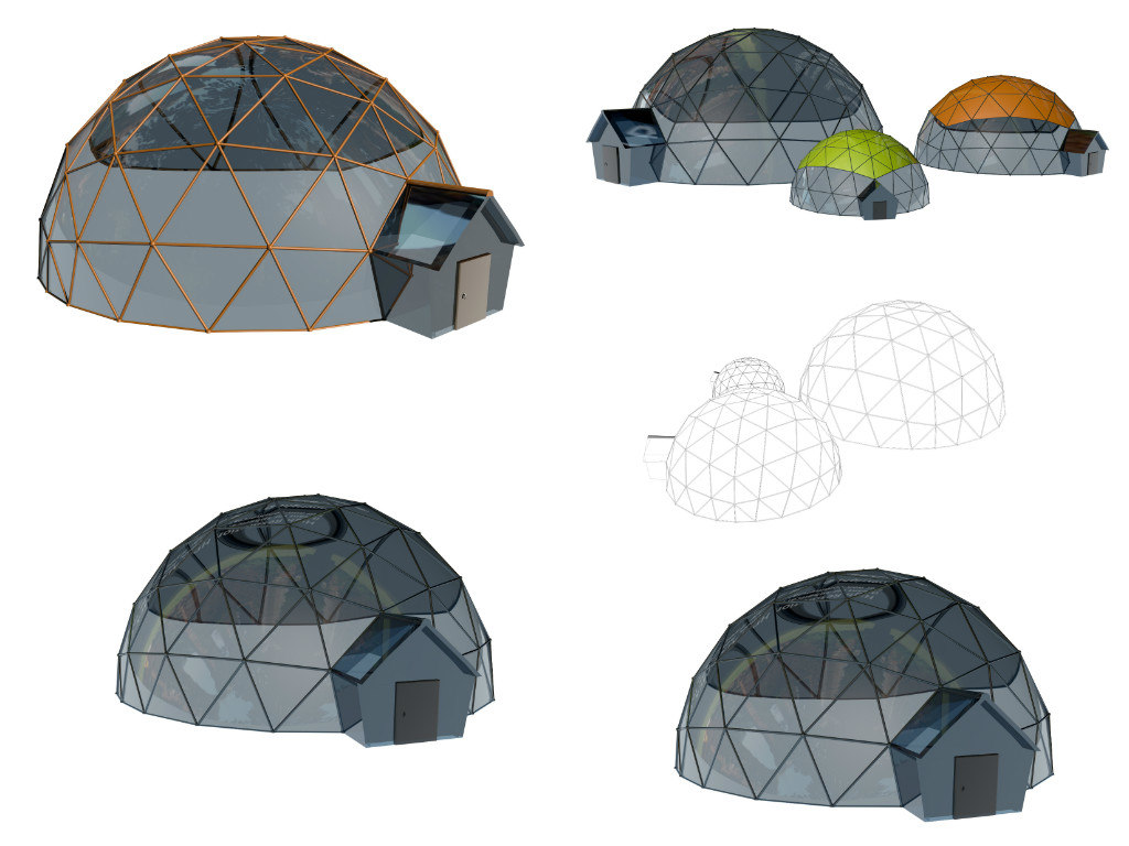 3d geodesic dome