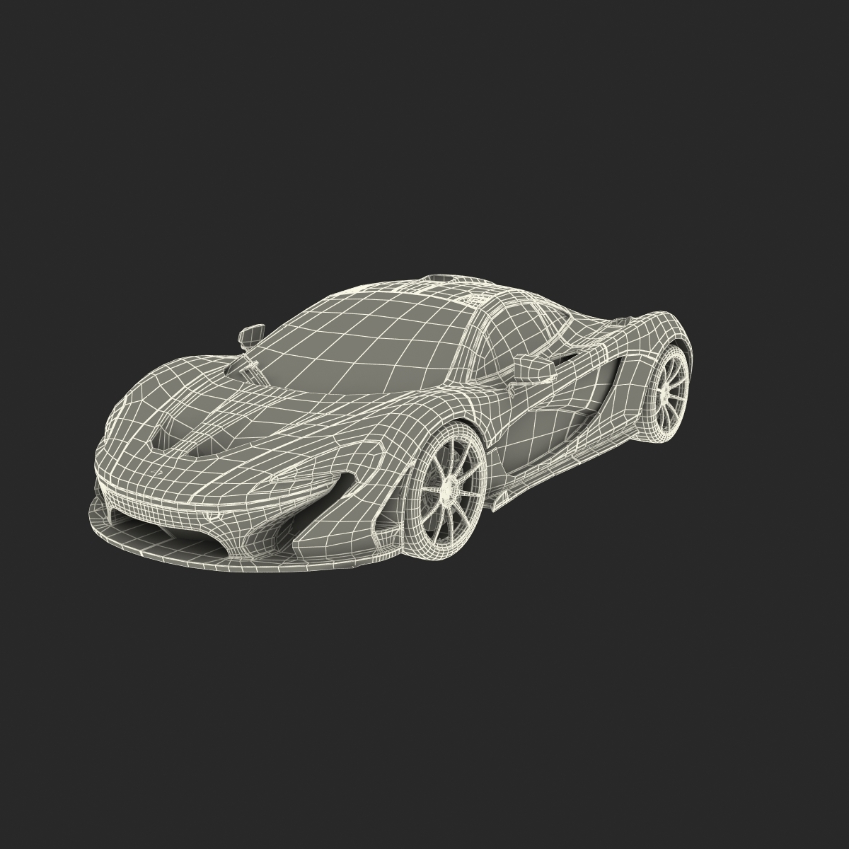 3d mclaren p1 rigged car