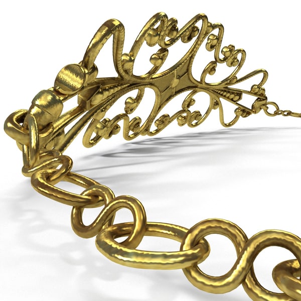 filigree necklace 3d model